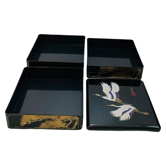 Vintage | Dining | Traditional Lacquer Jubako Bento Japanese Tiered ...